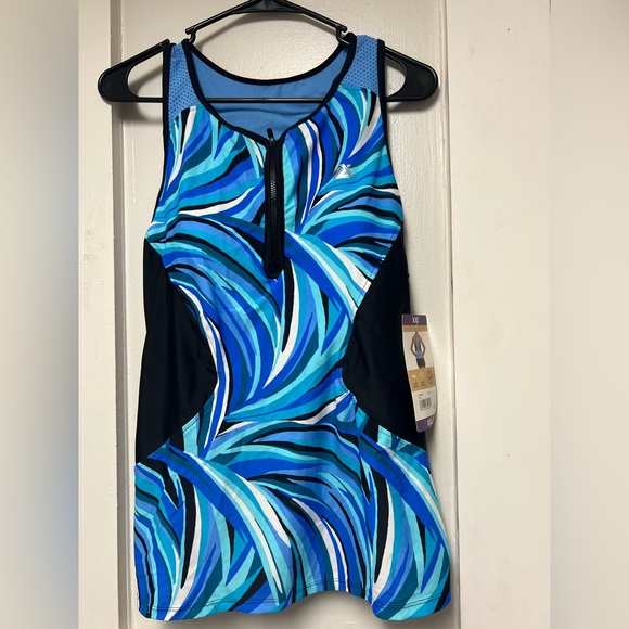 Speedo | Swim | Speedo Aqua And Black Swimsuit With Zipper | Poshmark